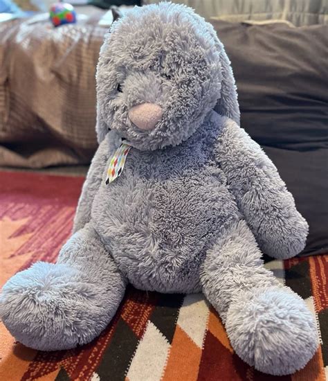 Large Grey Bunny Flush Toy 67cm Long Soft Toy From Sainsburys £10 78