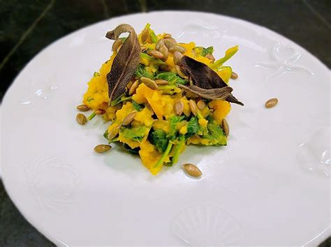 Baked Pumpkin Risotto With Spinach Healthy Seasonal Recipes
