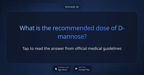What Is The Recommended Dose Of D Mannose
