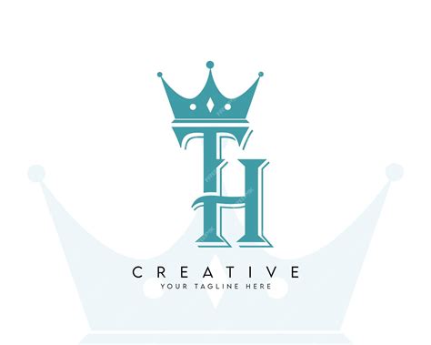 Premium Vector Th Initial Logo Letter Crown Vector Symbol