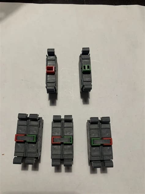 Lot Of 4 Abb Push Button Contact Mcb 10 1no And Mcb 01 1nc 1999