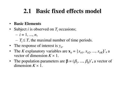 Ppt 2 Fixed Effects Models Powerpoint Presentation Free Download