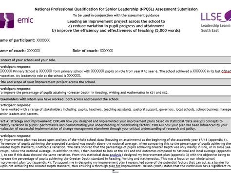 Completed Npqsl Assignment Teaching Resources Completed Npqsl Assignment Teaching Resources