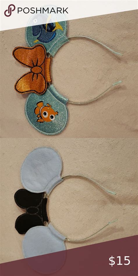 Disney Finding Nemo Dory Minnie Mickey Mouse Ears Embroidered Headband