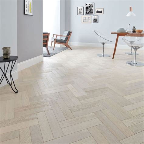 White Oak Laminate Flooring Herringbone Kitchencor
