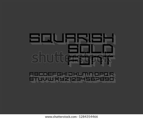 Squarish Font Set Stock Vector Royalty Free 1284354466 Shutterstock