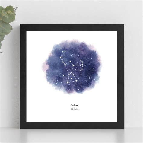 Orion The Hunter Constellation Art Print Astrology Horoscope Wall Art