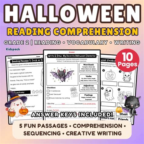 Halloween Reading Comprehension Grade 2 Fun Reading Activities For October