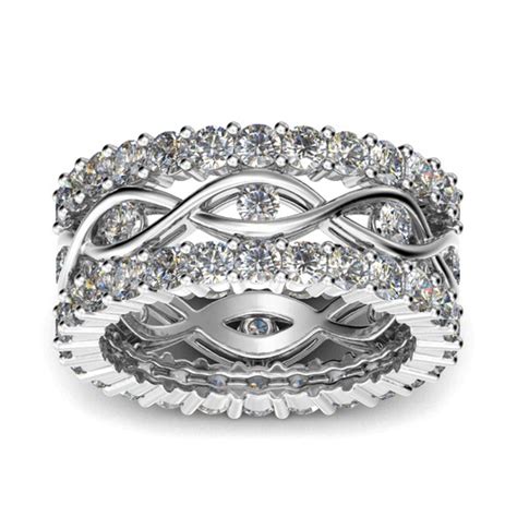Sterling Silver Womens Wedding Bands