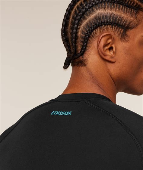 Gymshark Element Baselayer Long Sleeve T Shirt Blackbrand Blue