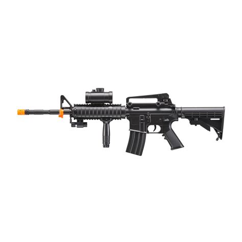 De M4 Ris Tacspec Electric Aeg Rifle W Flashlight And Red Dot Scope