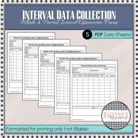 Printable Behavior Observation Forms