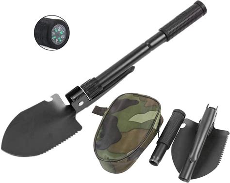 Survival Shovel Small Folding Camping Shovel Mini Compact Pickaxe