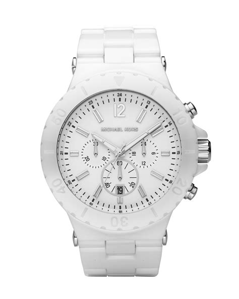 Michael Kors White Ceramic Chronograph Watch For Men Lyst