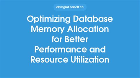Optimizing Database Memory Allocation For Better Performance And