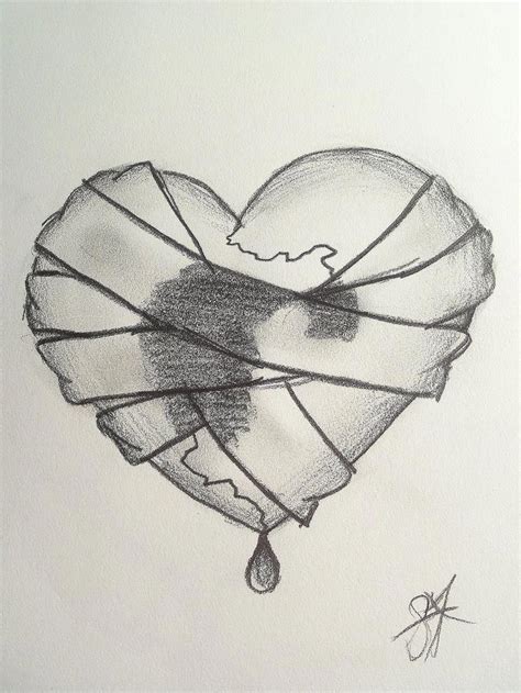 How To Draw A Heart In The Air Heart Sketches Scary Drawings