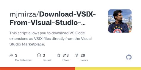 Github Mjmirzadownload Vsix From Visual Studio Market Place This