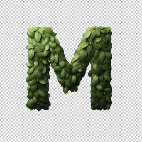 Premium Psd Leafy Font In Elegance Png