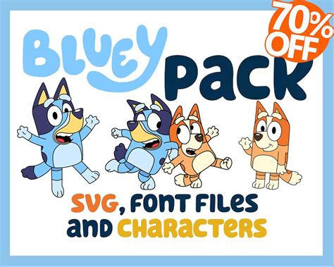 Bluey Svg Png Bluey Font Ttf Otf Dfx Ai Ops Vinyl Cut Cricut Etsy My