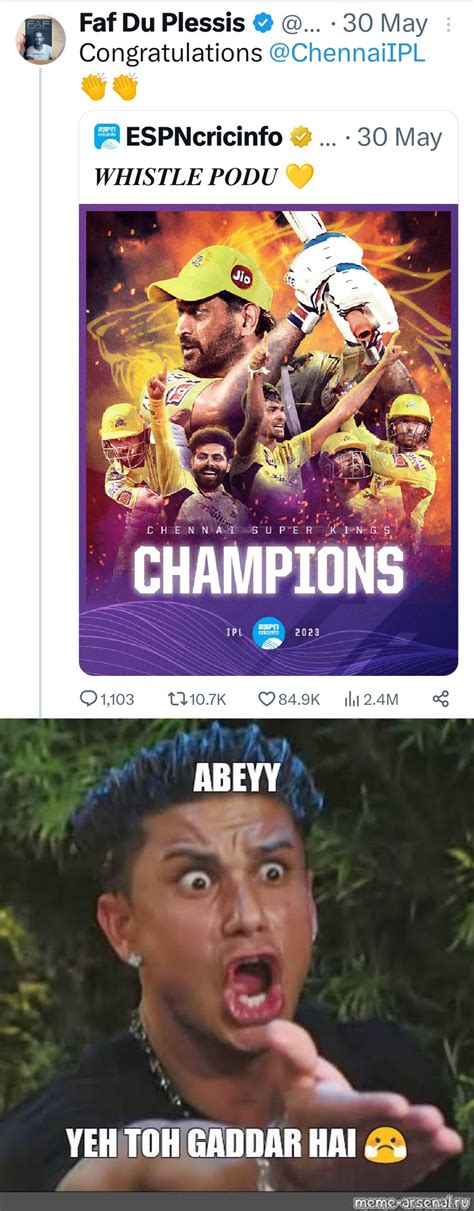 Csk Agent Faf Rcricketshitpost