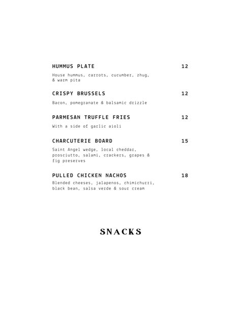 Saloon Menu Alta Ski Lodge Ski In Ski Out At Goldminers Daughter