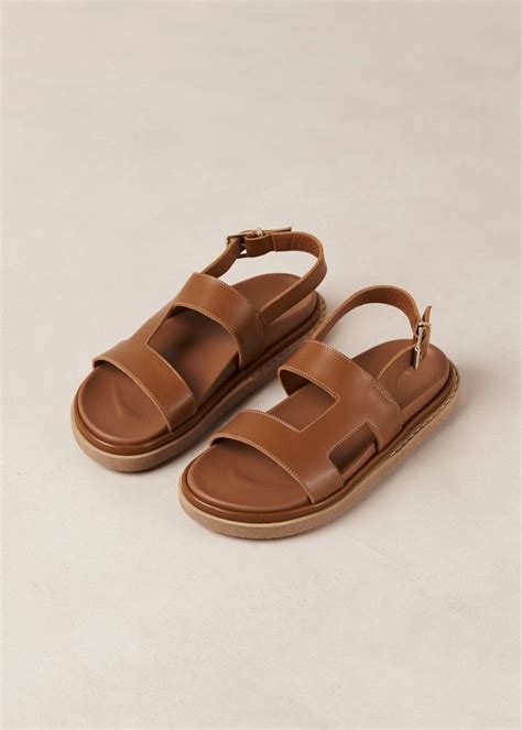 Lorelei Brown Leather Sandals Alohas Leather Sandals Flat