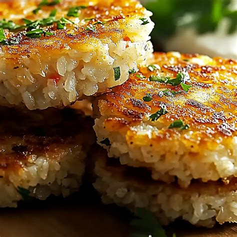 Crispy Rice Patties Elevate Leftovers To Flavorful Delights