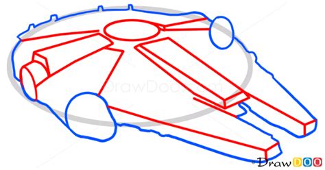 How To Draw Millennium Falcon Star Wars Spaceships