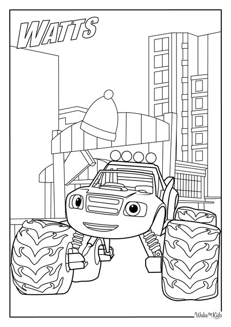 Blaze And The Monster Machines Coloring Pages Free Printable Pdfs