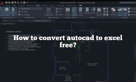 How To Convert Autocad To Excel Free How To Convert Autocad To Excel Free