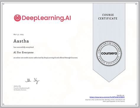 Excited To Share That Ive Successfully Completed The Ai For Everyone