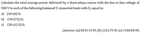 Solved Calculate The Total Average Power Delivered By A Chegg