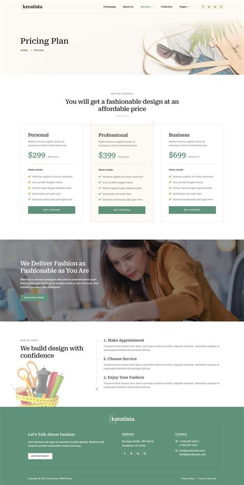 Kreatista Fashion Designer Elementor Template Kit By Tbwbthemes Themeforest