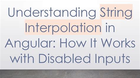 Understanding String Interpolation In Angular How It Works With