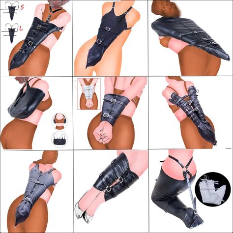 Bdsm Bondage Leg Arm Binder Behind Back Straight Jacket Sm Leather