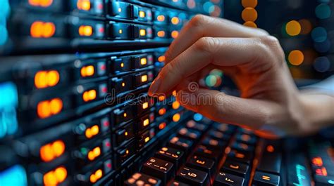 Data Science And Big Data Technology Close Up Scientist Computing And Visualizing Complex Data