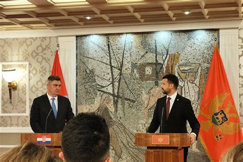 Milatović Spremni Smo Da Otvorena Pitanja Rješavamo Bilateralno Milanović Interes Hrvatske Je