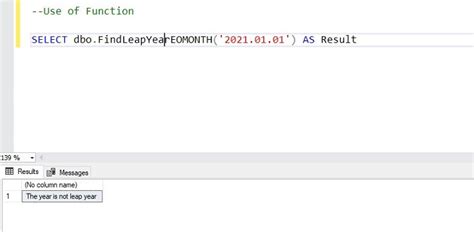 Function To Find Leap Year Using Eomonth Function In Sql Server Mssql
