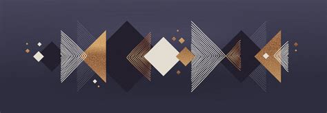 Abstract Minimalistic Background With Gold Metal Vector Image