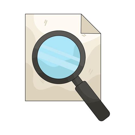 Magnifying Glass Over Document 67772292 Vector Art At Vecteezy