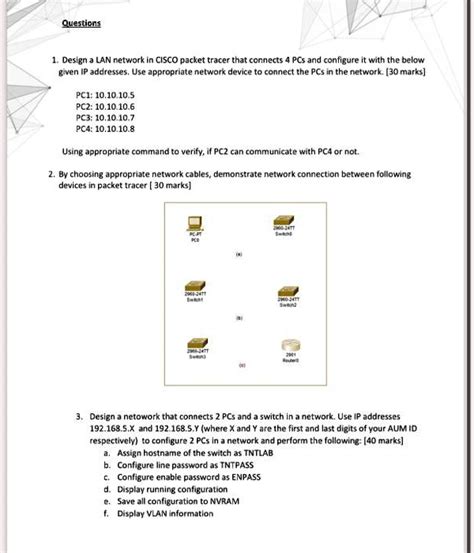 Solved Design A Lan Network In Cisco Packet Tracer That Connects Pcs