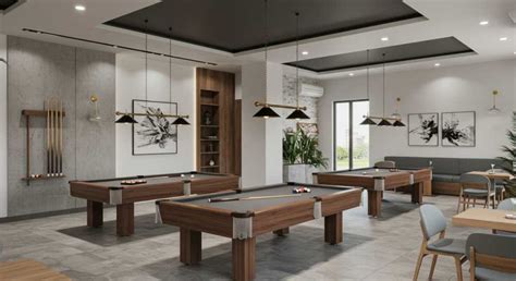 Desain Interior Minimalis Billiard Dan Cafe Di Satu Tempat