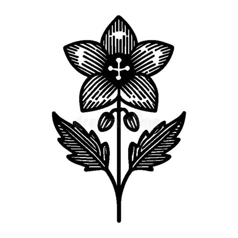 Simple Vector Icon Of A Bavarian Bellflower â€ Logo Design Illustration