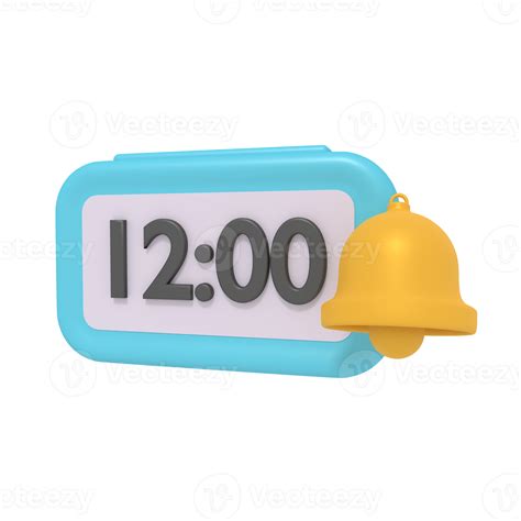 3d Illustration Of Digital Alarm Clock 15110427 Png