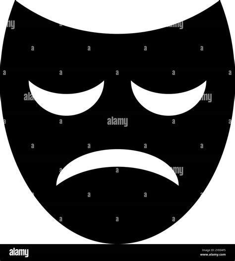 Sad Face Mask Silhouette Icon Editable Vector Stock Vector Image And Art