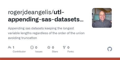 Github Rogerjdeangelisutl Appending Sas Datasets Keeping The Longest