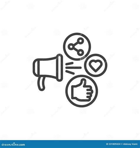 Announcement Line Icons Collection Statement Notice Bulletin Memo Communication Disclosure