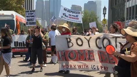 Protest Held At Macarthur Park In Opposition Of Immigration Raids Nbc