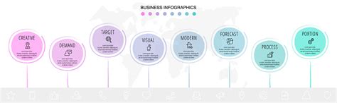 8개의 서클과 아이콘이 있는 벡터 손으로 그린 인포그래픽 8개의 단계와 기호가 있는 현대 개념 차트 프로세스 템플릿 8에 대한 스톡 벡터 아트 및 기타 이미지 Istock