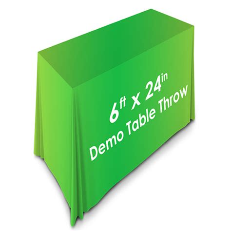 Custom Printed Table Throw For Tall 42 Demo Counters 6 Wide X 24 Deep